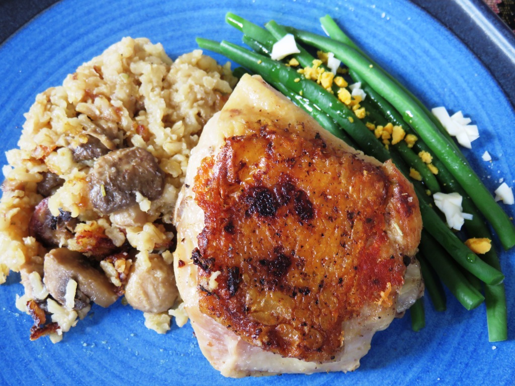 Pollo y Arroz integral con champiñones – Recetas para Compartir